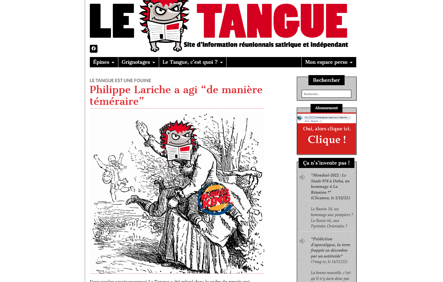 Réunion : "Le Tangue" gagne en justice contre Burger King - Par Paul ...